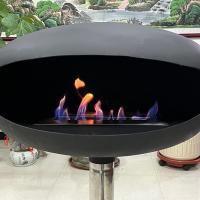 China Manual Ignition Ethanol Freestanding Fireplace Carbon Steel And Stainless Steel for sale
