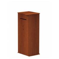 China Customized Outdoor Corten Steel Sculpture Metal Letter Box With Polishing Craft for sale