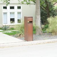 China Customized Outdoor Corten Steel Sculpture Metal Letter Box With Polishing Craft for sale