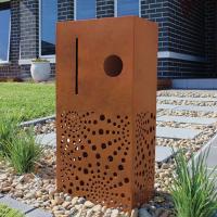 China Outdoor Front Rusty Mid Century Mailbox large Metal Garden Decorative Mailboxes for sale