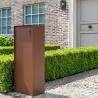 China Outdoor Front Rusty Mid Century Mailbox large Metal Garden Decorative Mailboxes for sale