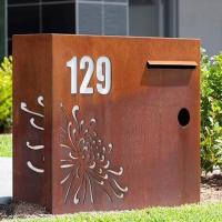 China Outdoor Front Rusty Mid Century Mailbox large Metal Garden Decorative Mailboxes for sale