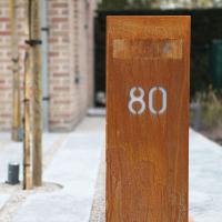 China Polishing Craft Weathering Steel Sculptures Outdoor Metal Art Post Boxes for sale