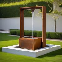 China Create Tranquil Setting Corten Steel Garden Water Features Big OEM for sale