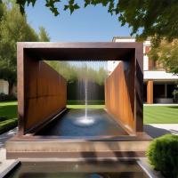 China Pond Corten Steel Waterfall Blade Cascade Personalize Space Customizable for sale