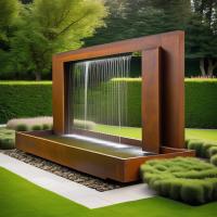 China Customizable Corten Steel Water Fountain Commercia Outdoor Modern for sale