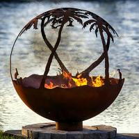 China Wood Burning Outdoor Corten Steel Fire Pit portable steel bowl fire pit for sale