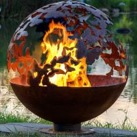 China Customized Thickness Outdoor Fire Ball Fire Pit Sphere Outdoor Wood Burning Fire Pit for sale