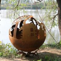China Wood/Gas Steel Fire Pits Made Of Corten Steel Assembly Required Portable Fire Pit for sale