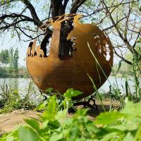 China Outdoor Fire Bowls 800mm Diameter Outdoor Extra Large Fire Bowl - Versatile Wood And Gas Cooking for sale