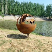 China Customizable Steel Fire Pits Wood/Gas Type 6mm Thickness Steel Bowl Fire Pit for sale
