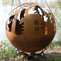 China 6mm Thickness Large Corten Fire Pit Customizable for sale