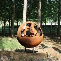 China Outdoor Hand Crafted Corten Fire Pit 3mm Thickness Round Large for sale