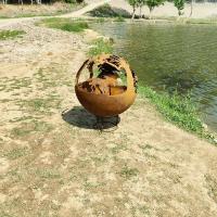 China Outdoor Hand Crafted Corten Fire Pit 3mm Thickness Round Large for sale
