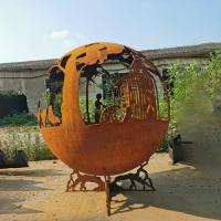 China Round 600mm Corten Fire Bowl Backyard Portable for sale