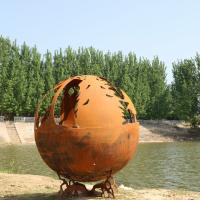 China 3mm Thickness Corten Steel Gas Fire Pit Natural Rusted Surface Finish for sale