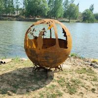 China 3mm Thickness Corten Steel Gas Fire Pit Natural Rusted Surface Finish for sale