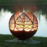 China Manual Ignition Corten Steel Propane Fire Pit Eye Catching Garden Centerpiece for sale