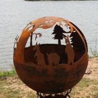 China Patio Heater Corten Steel Fire Ring Customized Service 6mm Thickness for sale
