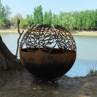 China Patio Heater Corten Steel Fire Ring Customized Service 6mm Thickness for sale