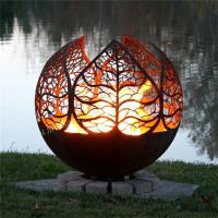 China 3mm Thickness Corten Steel Wood Burning Fire Pit In Backyard for sale