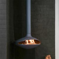 China Heavy Duty Mid Century Wood Burning Fireplace Carbon Iron Modern Style for sale