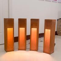 China Customized Wattage Led Bollards Outdoor Waterproof Metal Rust Or Black 10W for sale