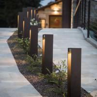 China Backyard Led Bollard Lights Outdoor Corten Steel Discover Beauty And Durability for sale
