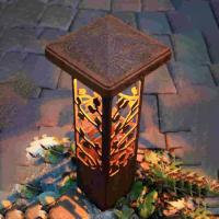 China Backyard Led Bollard Lights Outdoor Corten Steel Discover Beauty And Durability for sale