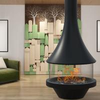 China Indoor Carbon Steel Gas Hanging Fireplace For Housewarming for sale