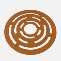 China Outdoor Metal Corten Steel Tree Grille Garden Pathway Tree Grates Grating For Protecting for sale