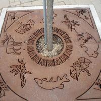 China Corten Steel Custom Tree Grate Metal Outdoor Sidewalk Trees Protection Grate for sale