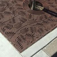 China Outdoor Sidewalk Corten Steel Trees Grate Outside Street Metal Square Tree Grilling for sale