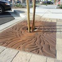 China Outdoor Sidewalk Corten Steel Trees Grate Outside Street Metal Square Tree Grilling for sale