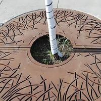 China Garden Metal Ornaments Metal Tree Grate Palm Tree Metal Protection Tree Grating for sale