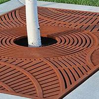China Outdoor Corten Steel Trees Protection Grate Outside Street Sidewalk Metal Tree Safety Grill for sale