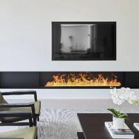 China Steam Water Fireplace Flame Humidifier Remote Control Indoor Color Changing LED Wall Mounted Electric Fireplace for sale