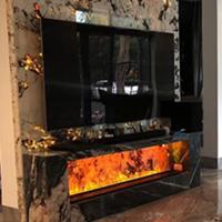 China Remote Control Steel Water Vapor Mist Electric Fireplaces With Remote Control And Water Addition for sale