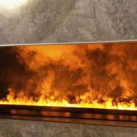 China Rectangular Shape Steel Material LED Water Vapor Fireplace For Metal Stoves Sale for sale