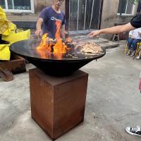 China Customized Easy Removal Outdoor Corten Steel BBQ Grill For Performance for sale