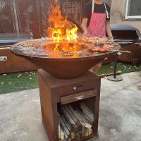 China Customized Easy Removal Outdoor Corten Steel BBQ Grill For Performance for sale