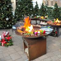 China 800mm/1000mm/1200mm Diameter Corten Steel BBQ Grill outdoor fire grill for sale