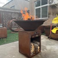 China Outdoor Smoker Removable Ash Catcher Steel BBQ Grill 800mm Diameter Cooking Plate for sale