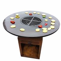 China Outdoor Cooking Made Easy With Rusted Bbq Grill And Wood / Charcoal Fuel for sale