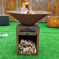 China Outdoor Cooking Made Easy With Rusted Bbq Grill And Wood / Charcoal Fuel for sale