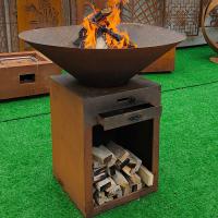 China Outdoor Cooking Made Easy With A Weathering Steel Barbecue Grill Made Of Corten Steel for sale
