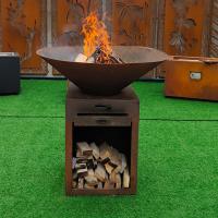 China Easy To Clean And Rusted Charcoal Corten Steel BBQ Grill For Backyard Cooking for sale