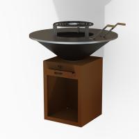 China Outdoor 1200mm Diameter Cooking Plate Steel BBQ Grill Easy To Clean Corten Steel for sale