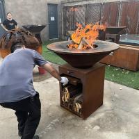 China Outdoor 1200mm Diameter Cooking Plate Steel BBQ Grill Easy To Clean Corten Steel for sale