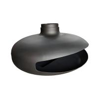 China Indoor Round Wood Burning Fire Pit Black/White Or Custom Carbon Iron Construction for sale